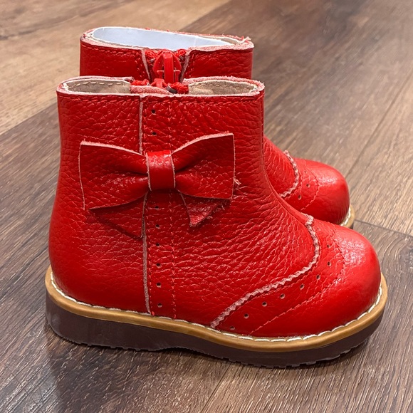 Shrimp & Grits Kids | Shoes | Nbw Shrimp Grits Red Bow Boots Zipper ...